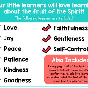 Fruit of the Spirit Bible Lesson for Kids, 9 Printable Bible Crafts and ...