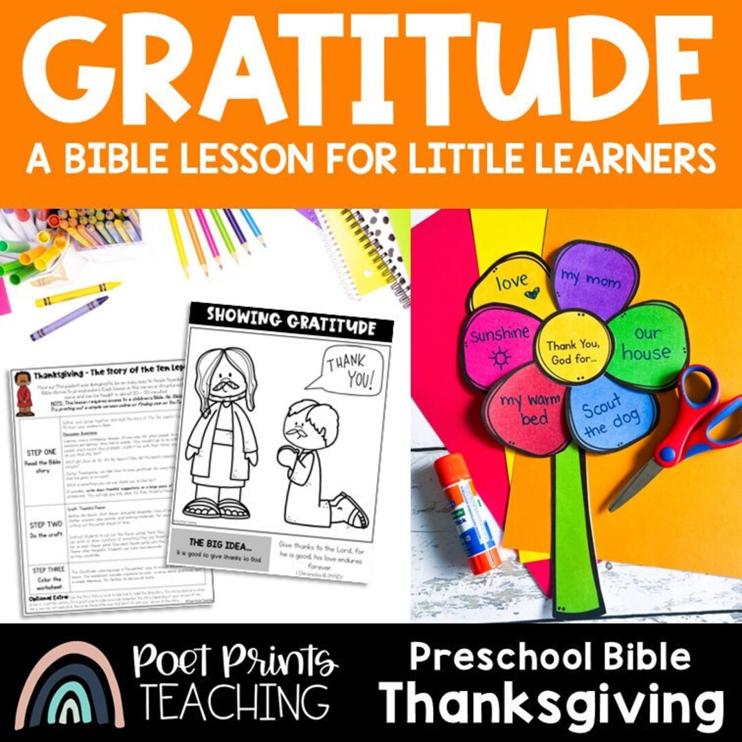 Thanksgiving Bible Lesson for Preschool Kids, Jesus Heals Ten Lepers ...