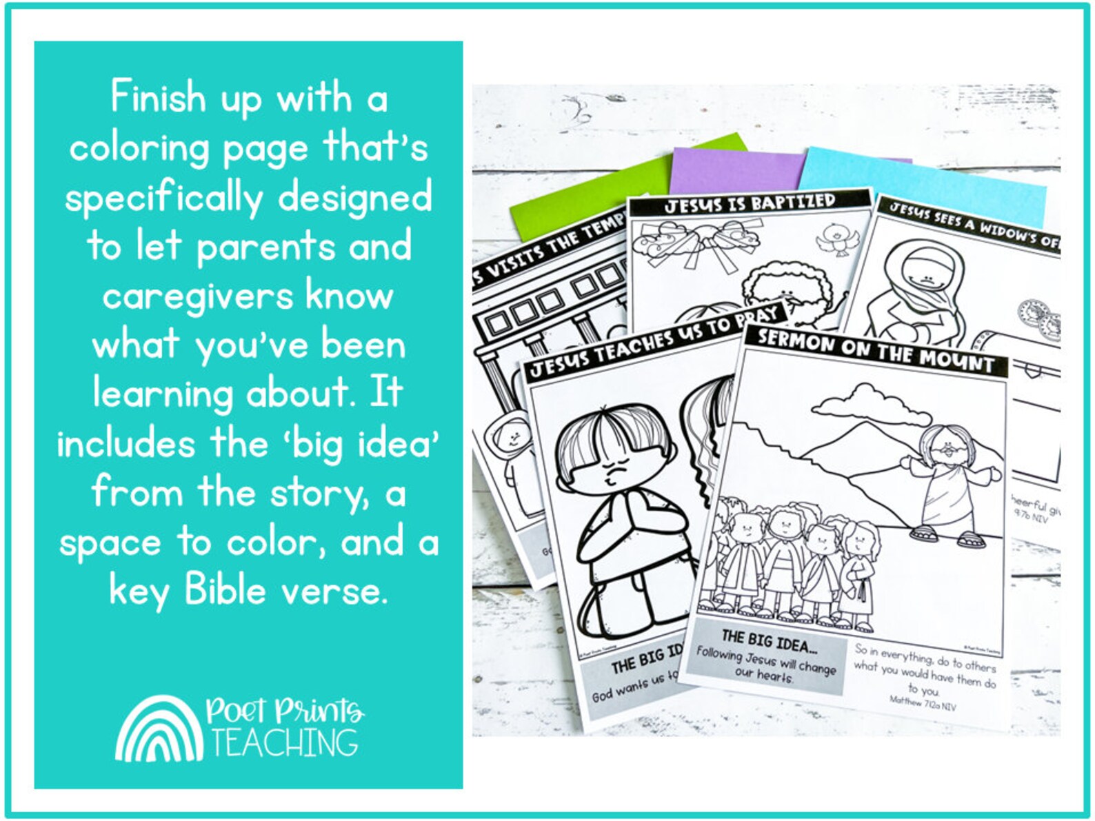 5 Bible Lessons About Jesus for Preschool, Printable Crafts and ...