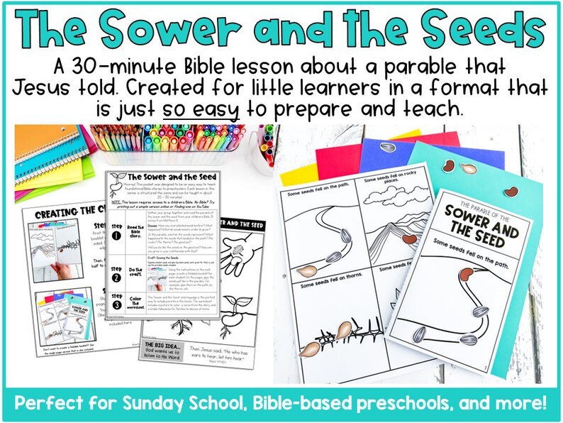 The Parable of the Sower Printable Bible Craft and Lesson for Preschool ...