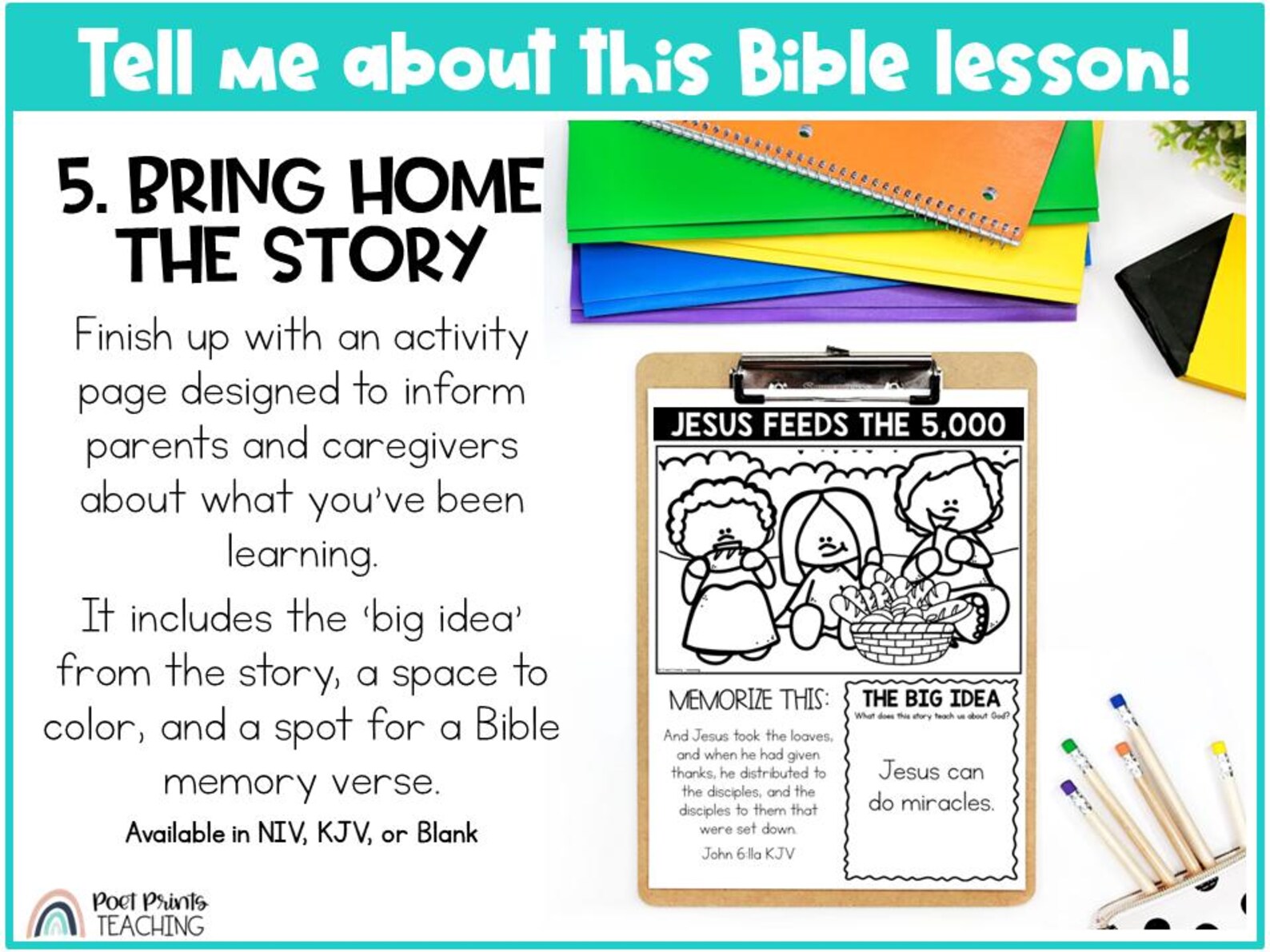 Jesus Feeds the 5000, Miracles in the New Testament, Printable Bible ...