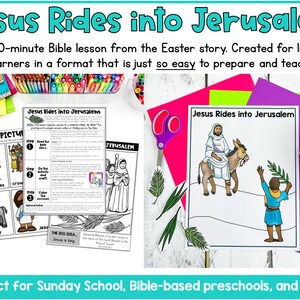Palm Sunday, Preschool Bible Lesson and Printable Craft for Easter ...