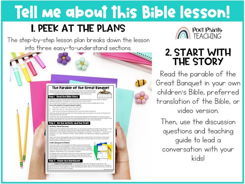 The Parable of the Great Banquet Bible Lesson for Preschool (PDF ...