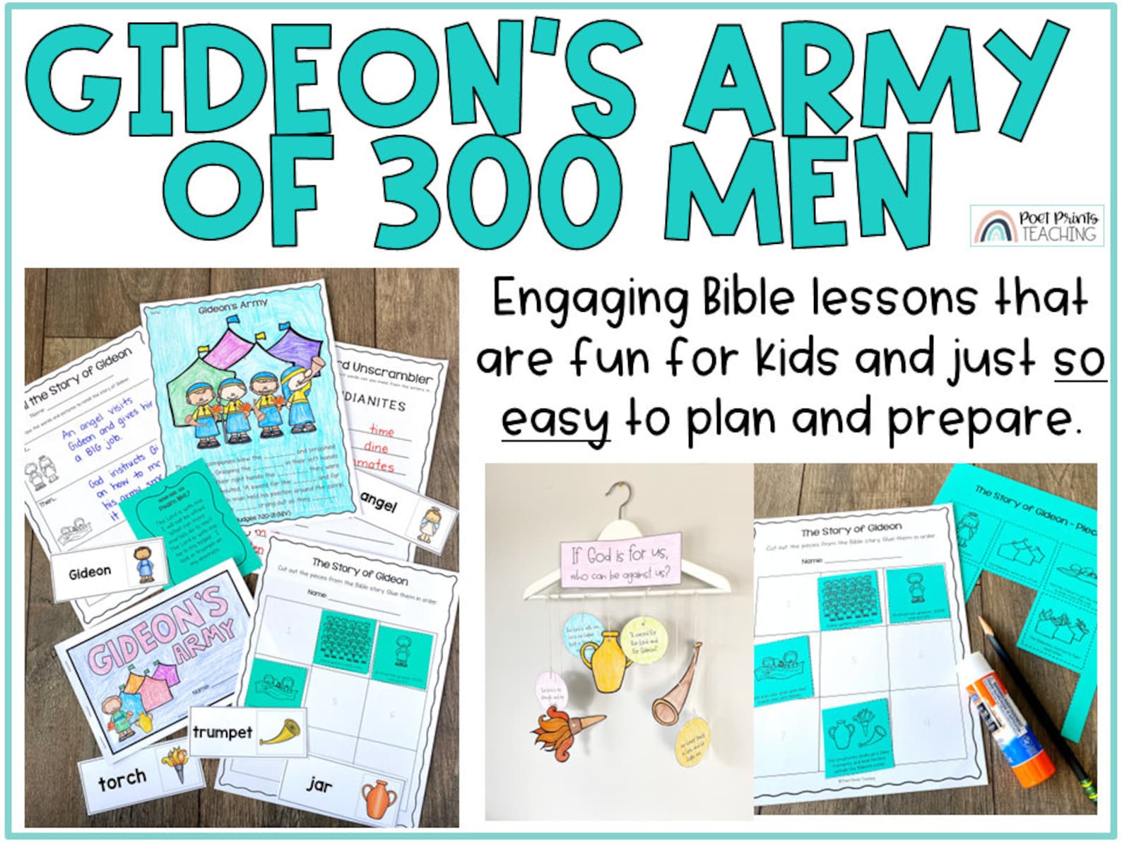 Printable Bible Lesson for Kids Gideon's Army of 300 Men - Etsy Canada