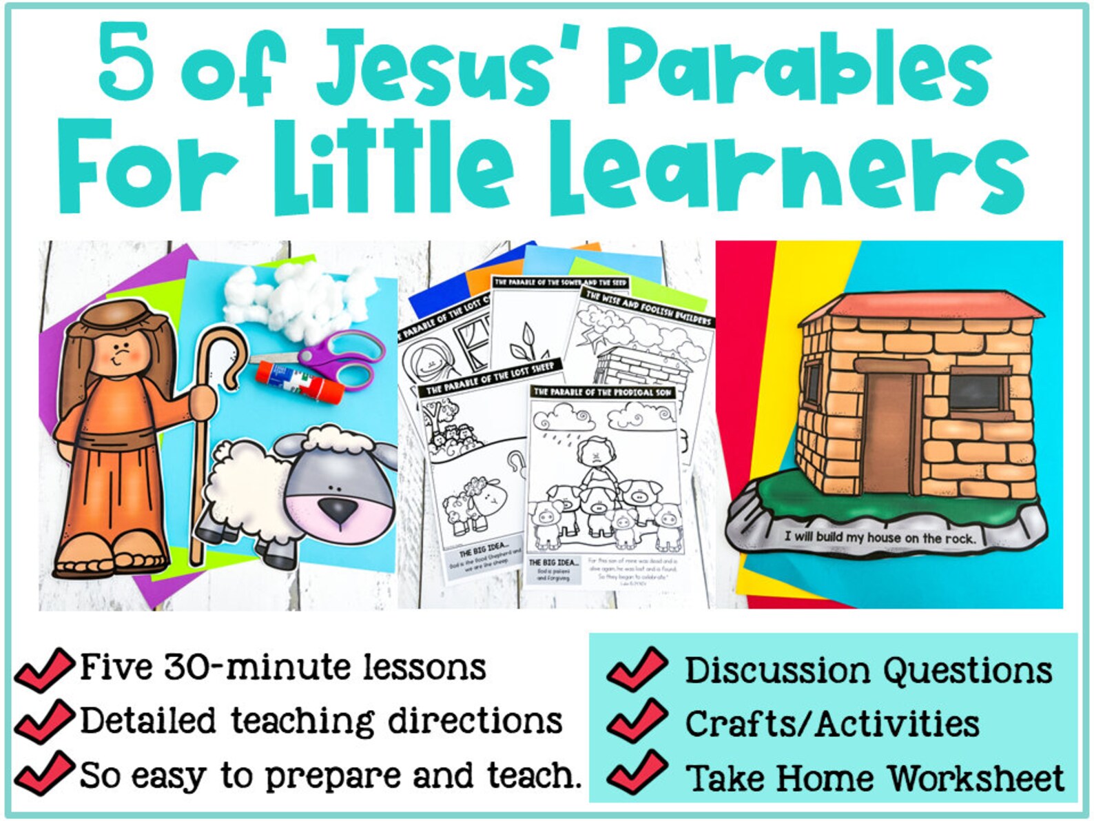 Parables of Jesus, 5 Preschool and Kindergarten Bible Lessons for ...