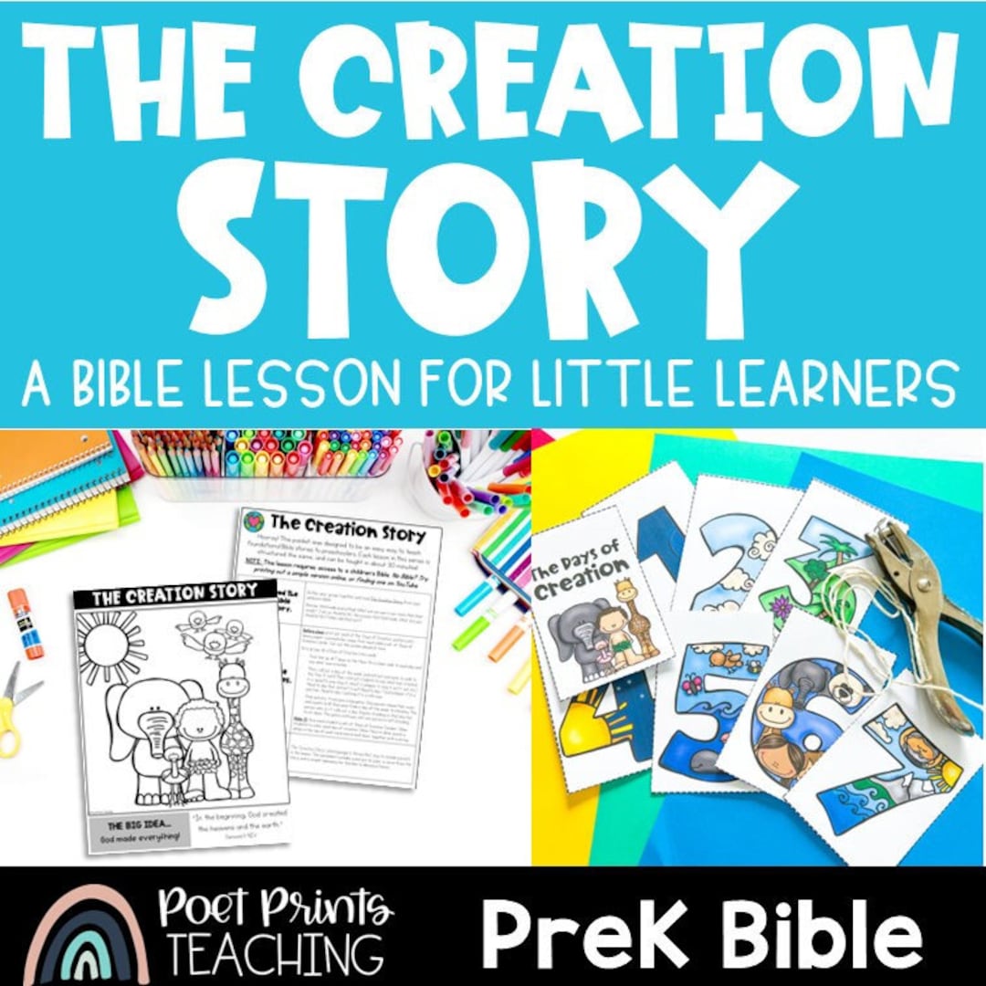 Days of Creation Preschool Bible Craft and Lesson, Printable Bible ...