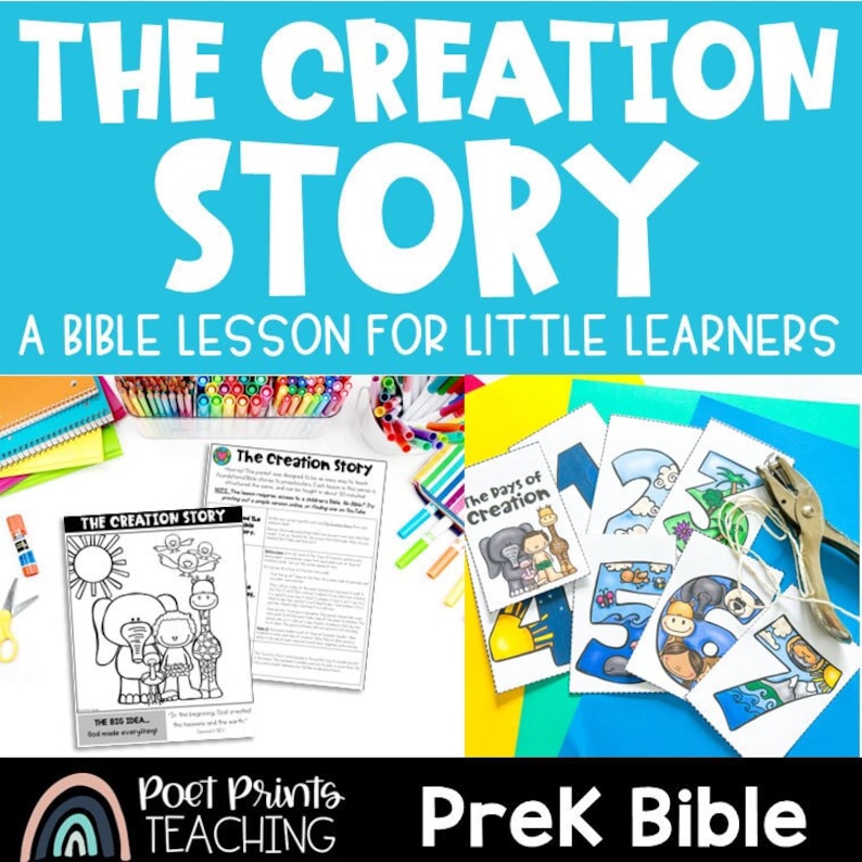 Days of Creation Preschool Bible Craft and Lesson, Printable Bible ...