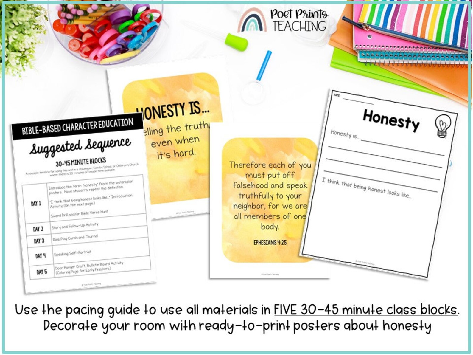 Honesty Bible Lessons for Kids, Printable Character Education Sunday ...