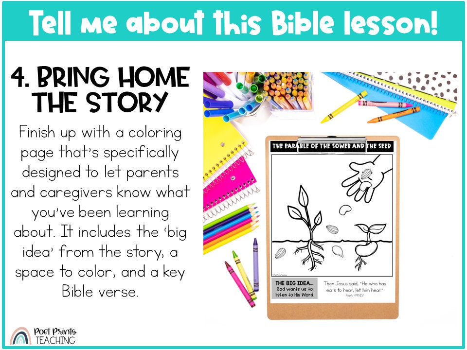 The Parable of the Sower Printable Bible Craft and Lesson for Preschool ...