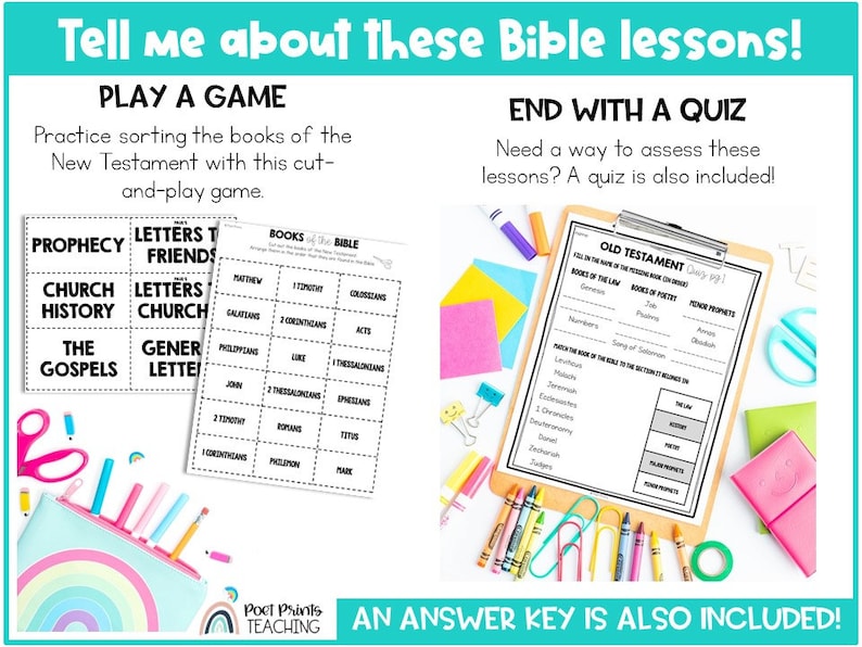 The Books of the Bible Lessons for Kids, New Testament, Bible Study ...
