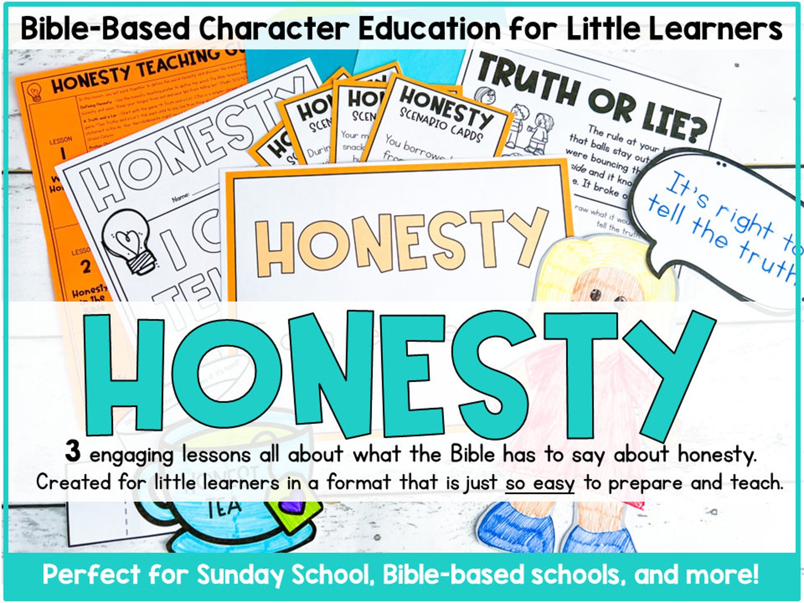 Honesty Bible Lessons for Preschool, Printable Craft and Activity About ...