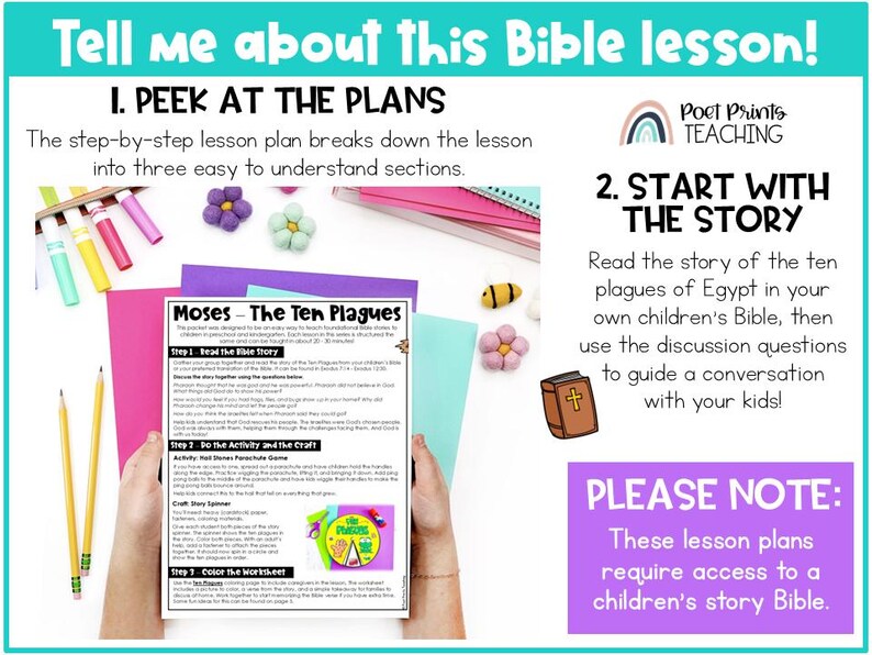 The Ten Plagues Preschool Bible Lesson, (PDF Download) Printable Craft ...