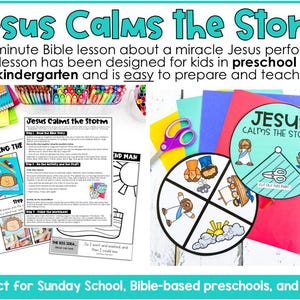 Jesus Calms the Storm Printable Bible Craft and Lesson About Miracles ...