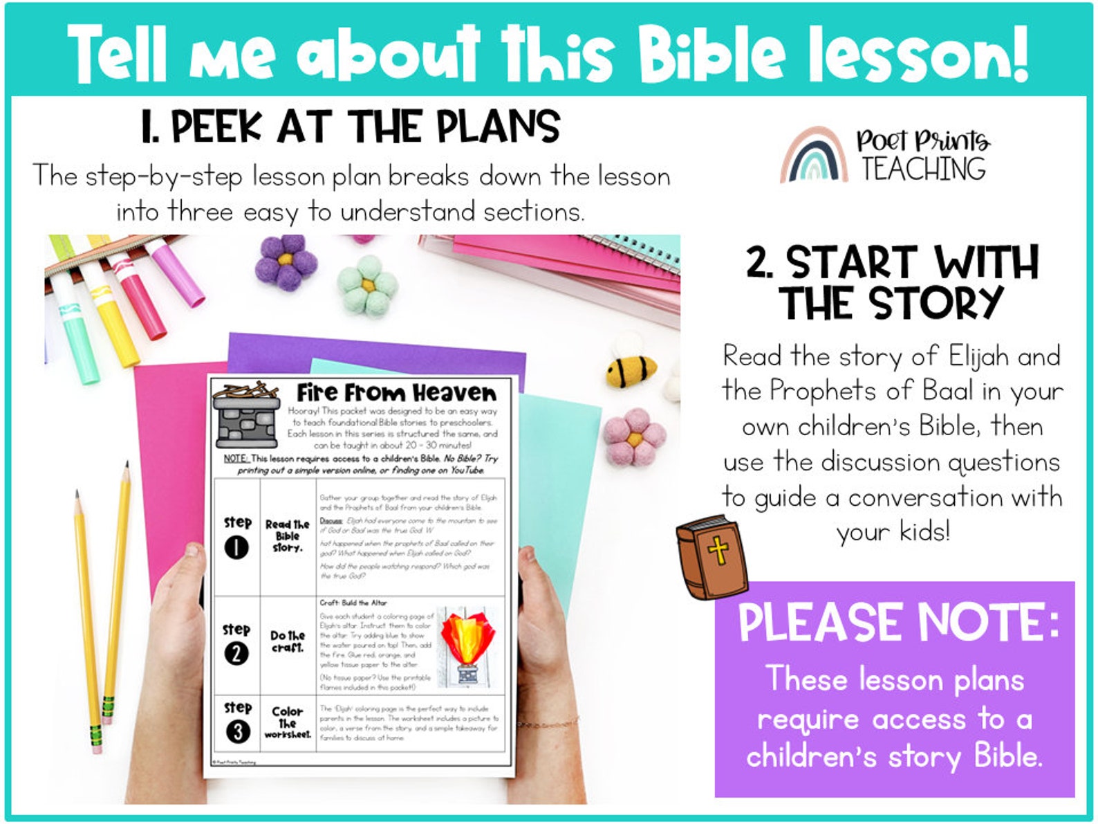 Elijah Bible Lesson, Printable Activities for Prek Sunday School and ...