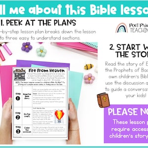 Elijah Bible Lesson, Printable Activities for Prek Sunday School and ...