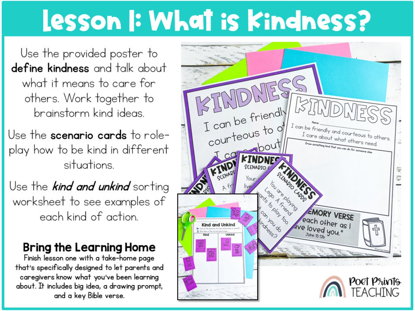 Kindness Bible Lessons and Activities for Preschool and Kindergarten ...