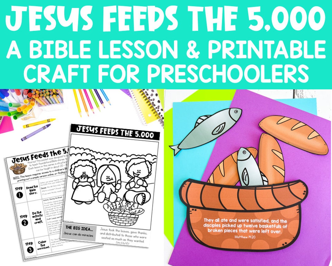 Jesus Feeds the 5000 Printable Bible Craft and Lesson About - Etsy
