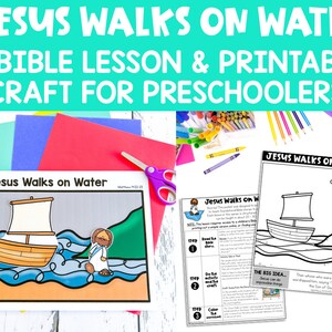 Jesus Walks on Water Printable Bible Craft and Lesson About - Etsy