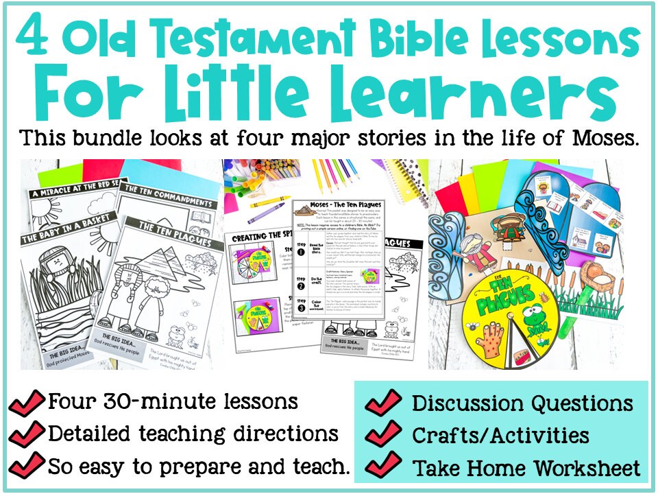 Moses Bible Lessons for Preschool and Kindergarten, Egypt, Red Sea, Ten ...