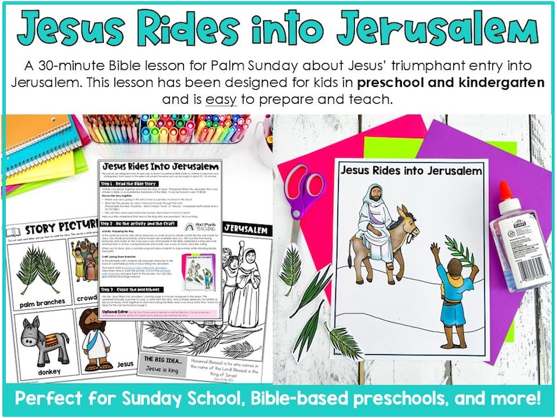 Palm Sunday, Preschool Bible Lesson and Printable Craft for Easter ...
