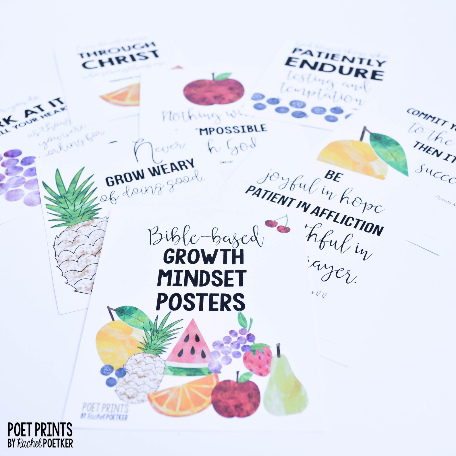 Printable Bible Posters for Growth Mindset, Christian Home Decor ...