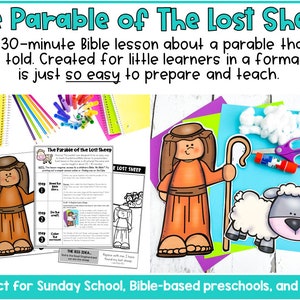 The Parable of the Lost Sheep Printable Bible Craft and Lesson for ...