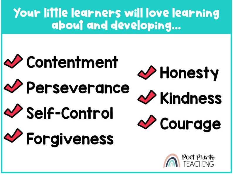Character Education Bible Lessons for Preschool and Kindergarten, SEL ...