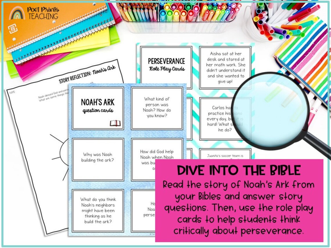 Perseverance Bible Lessons for Kids Printable Character - Etsy