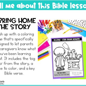 Elijah Bible Lesson, Printable Activities for Prek Sunday School and ...