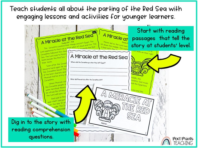 Moses Parts the Red Sea, Printable Bible Craft and Lesson for Kids ...