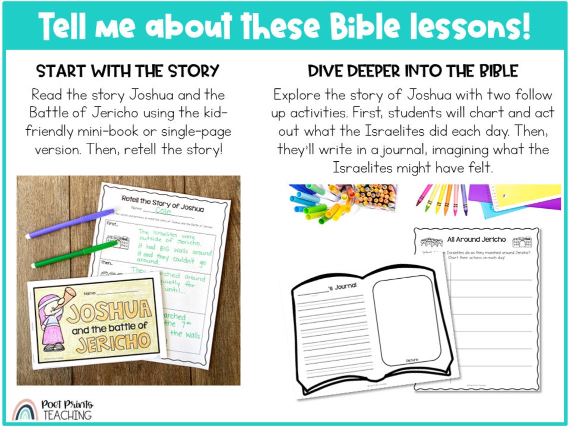 Joshua and the Battle of Jericho Printable Bible Lesson for Kids ...
