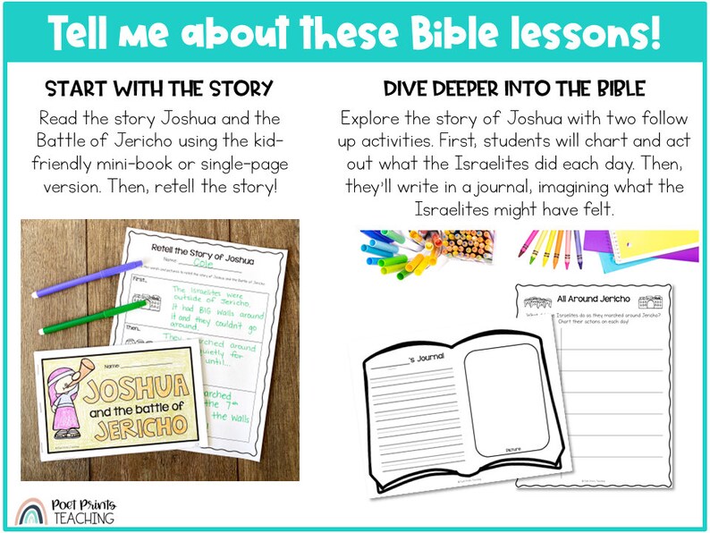 Joshua and the Battle of Jericho Printable Bible Lesson for Kids ...
