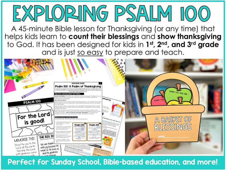 Thanksgiving Bible Lesson for Kids (PDF Digital Download With Printable ...