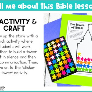 Tower of Babel Preschool Bible Lesson, Printable Activities for Prek ...