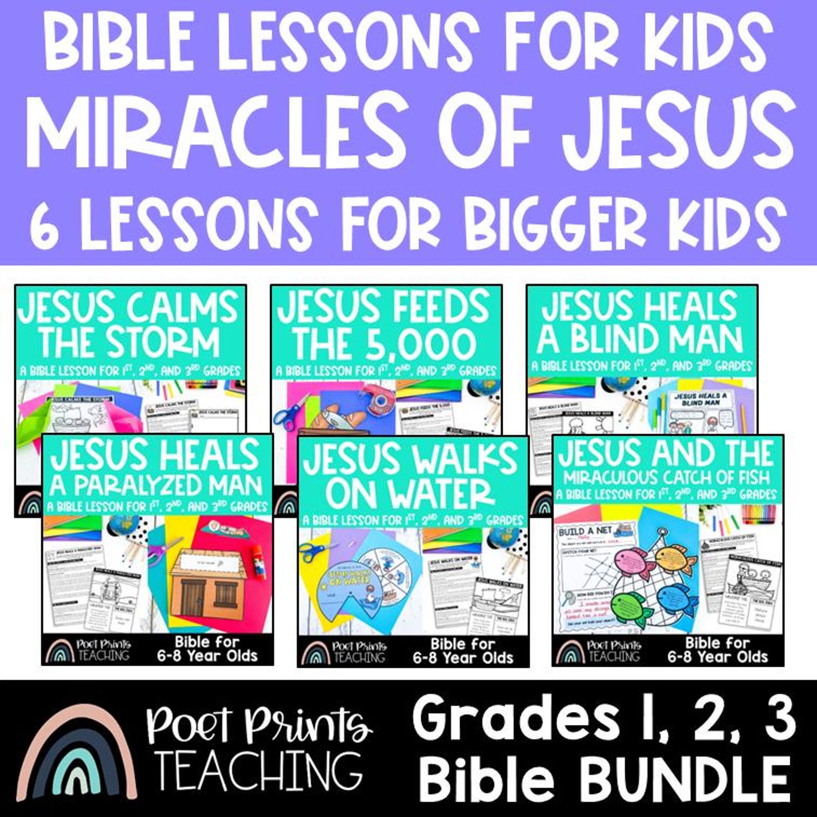 The Miracles of Jesus, Bible Lessons for Kids, 1st, 2nd, 3rd Grades ...