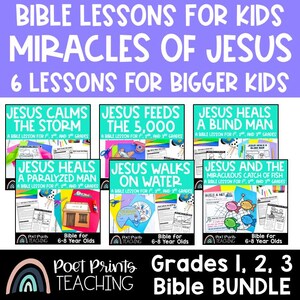 The Miracles of Jesus, Bible Lessons for Kids, 1st, 2nd, 3rd Grades ...