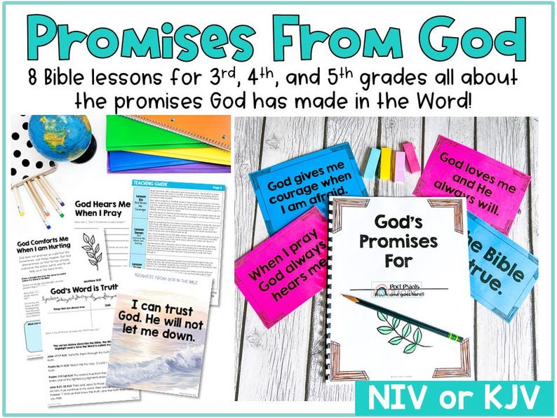 Printable Bible Lessons for Kids, God's Promises (PDF Download) - Etsy