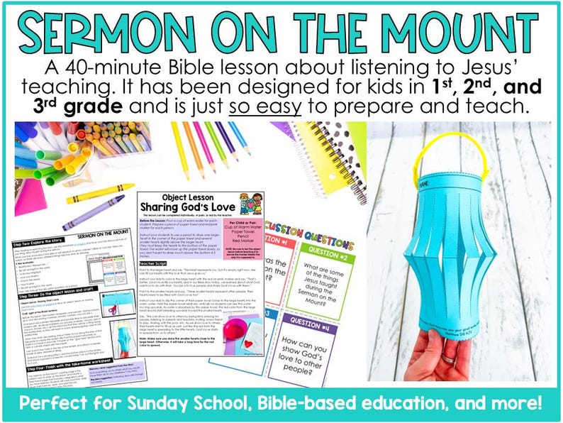 The Sermon on the Mount, New Testament Bible Stories, Printable Bible ...