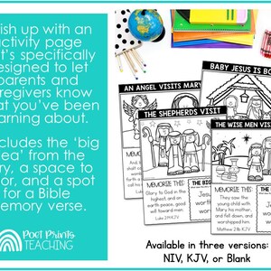 Christmas Bible Lessons and Crafts for Kids, Nativity (PDF Digital ...