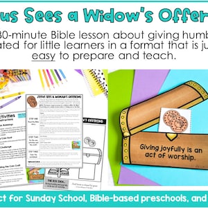 Jesus and the Widow's Offering, Printable Bible Craft and Lesson for ...