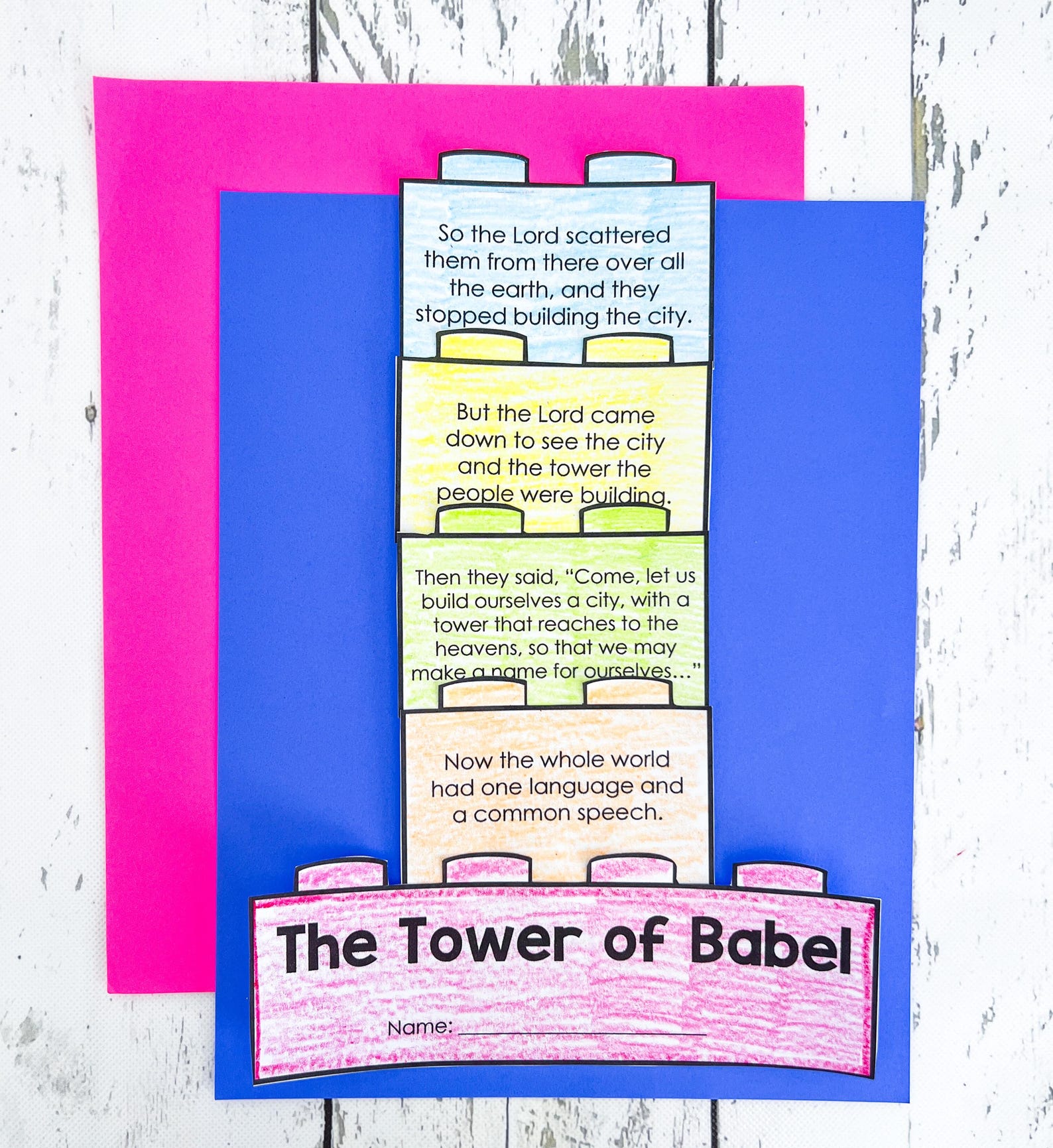 The Tower of Babel Printable Bible Lesson for Bigger Kids in 1st, 2nd ...