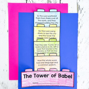 The Tower of Babel Printable Bible Lesson for Bigger Kids in 1st, 2nd ...