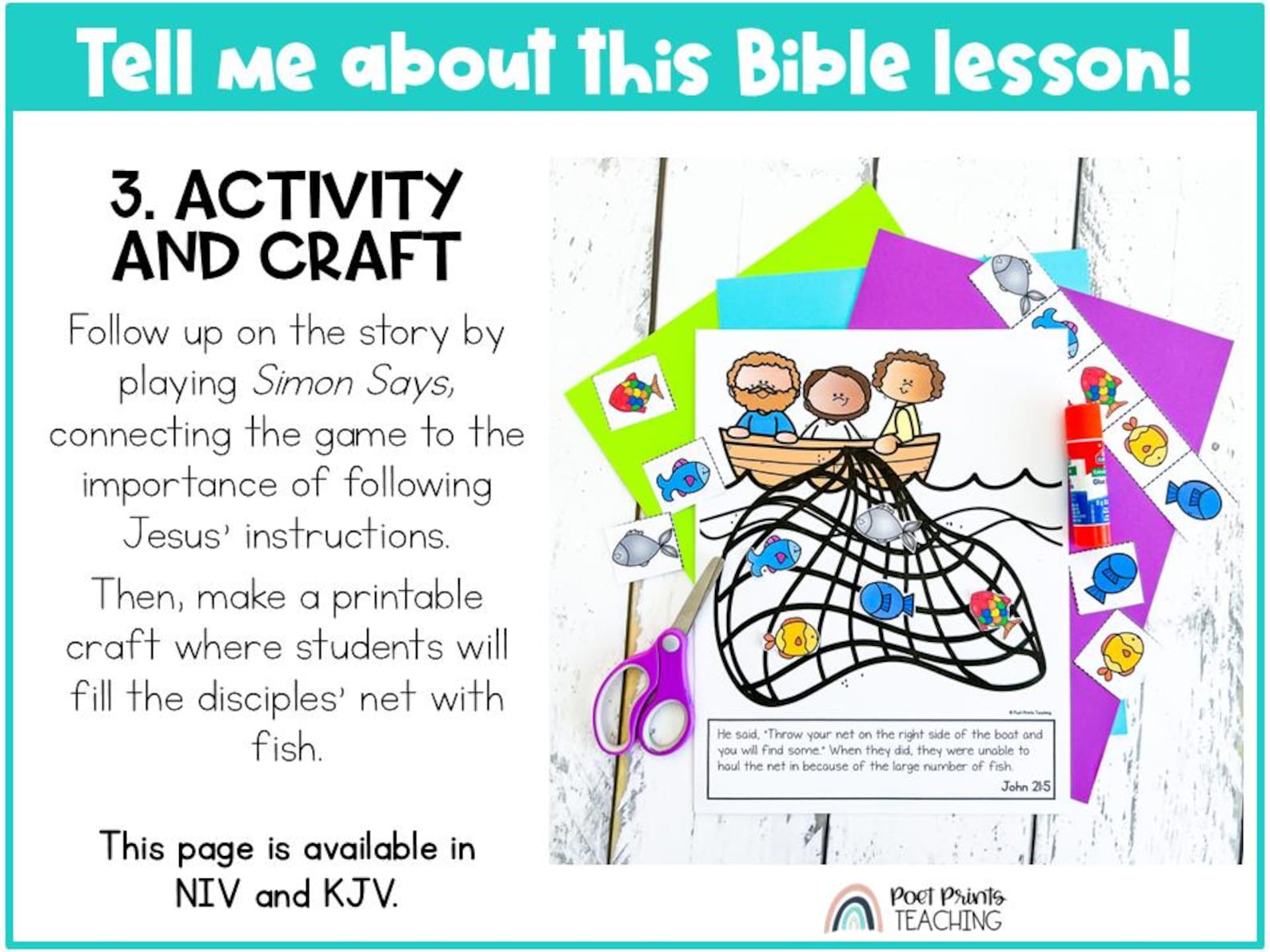 Miracles of Jesus for Preschool, A Miracle Catch of Fish, Printable ...