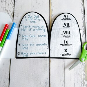 The 10 Commandments, Printable Bible Craft and Lesson for Kids, Sunday ...