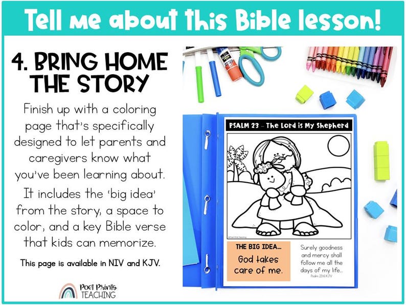 Psalm 23 Bible Lesson for Preschool (digital Download) Printable Craft ...