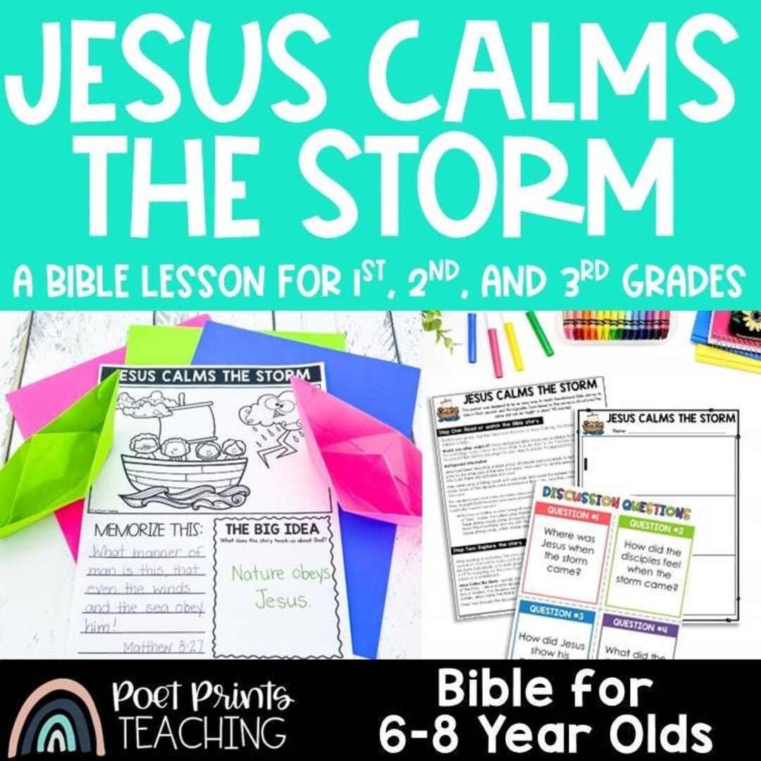 Jesus Calms the Storm, Miracles in the New Testament, Printable Bible ...