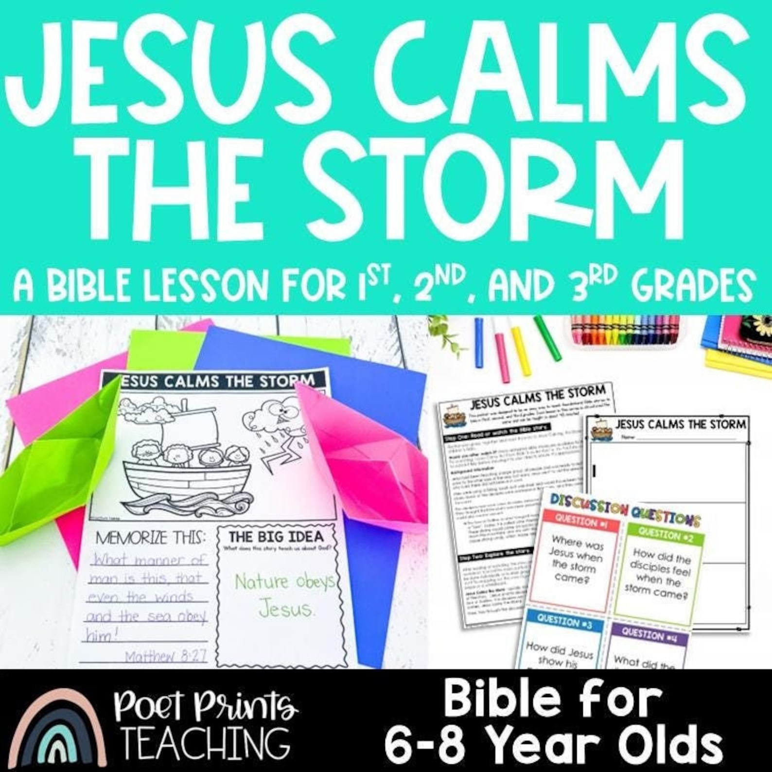 Jesus Calms the Storm, Miracles in the New Testament, Printable Bible ...