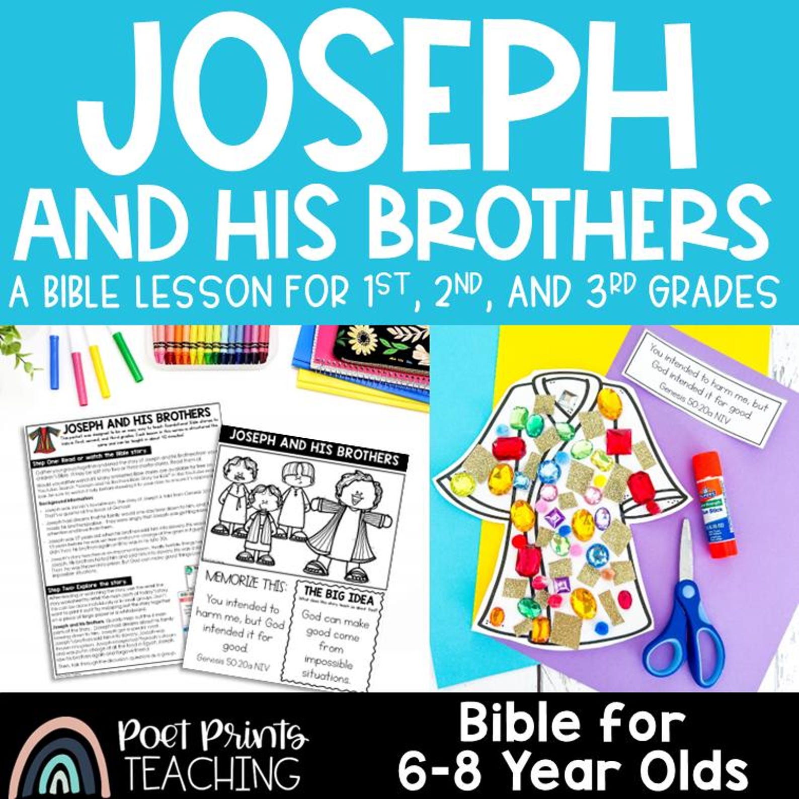 Joseph and His Brothers, Printable Bible Lesson for Bigger Kids in 1st ...