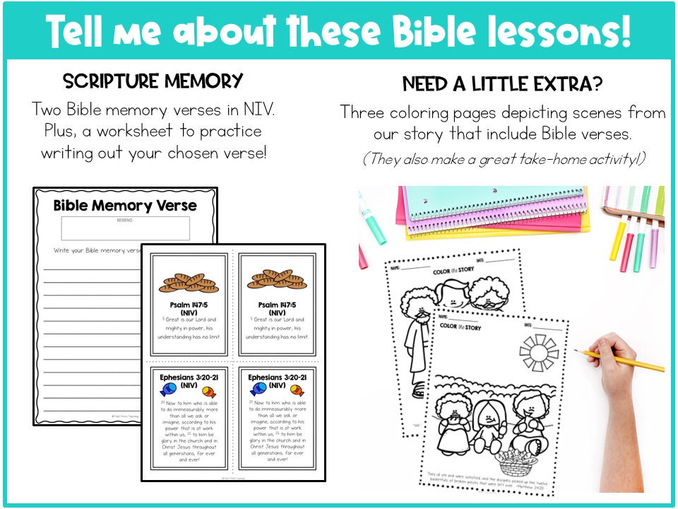 Jesus Feeds the 5000, Miracles of Jesus Sunday School Lessons, Bible ...