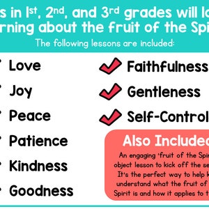 Fruit of the Spirit Bible Lesson for Kids, 9 Printable Bible Crafts and ...